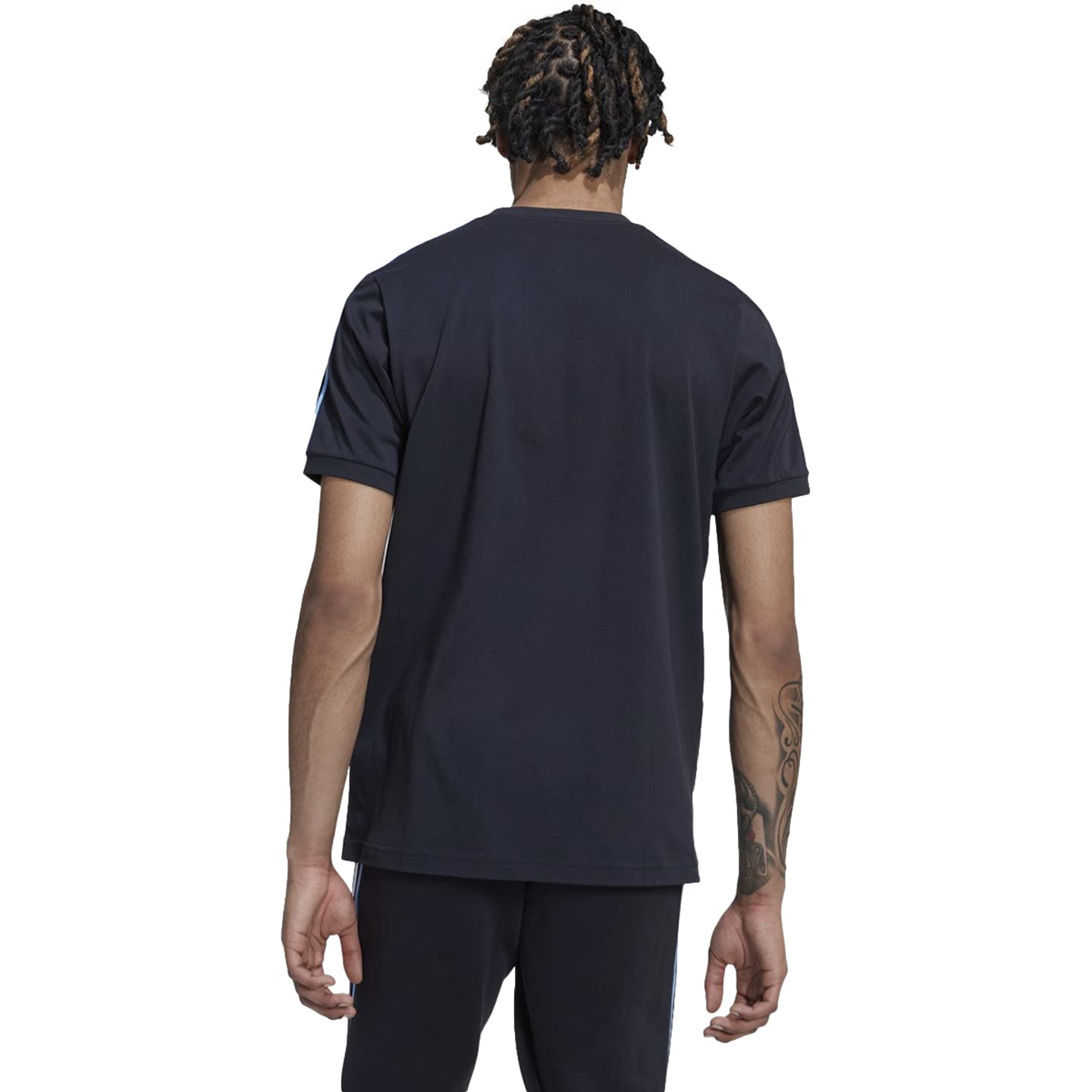 adidas Men's Soccer Argentina DNA 3-Stripe Tee (as1, Alpha, m, Regular, Regular, Medium) Navy