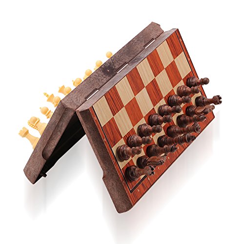 ColorGo Magnetic Travel Chess Set, Portable Mini Chess Board Game for Adults and Kids
