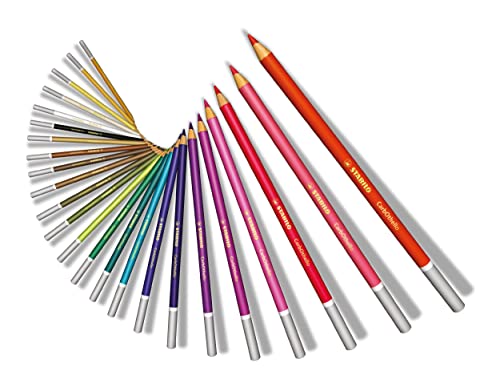 Chalk-Pastel Pencil - STABILO CarbOthello - ARTY+ - Tin of 12 - Assorted Colors