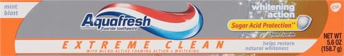 Aquafresh Extreme Clean Whitening Action Fluoride Toothpaste for Cavity Protection, 5.6 ounce