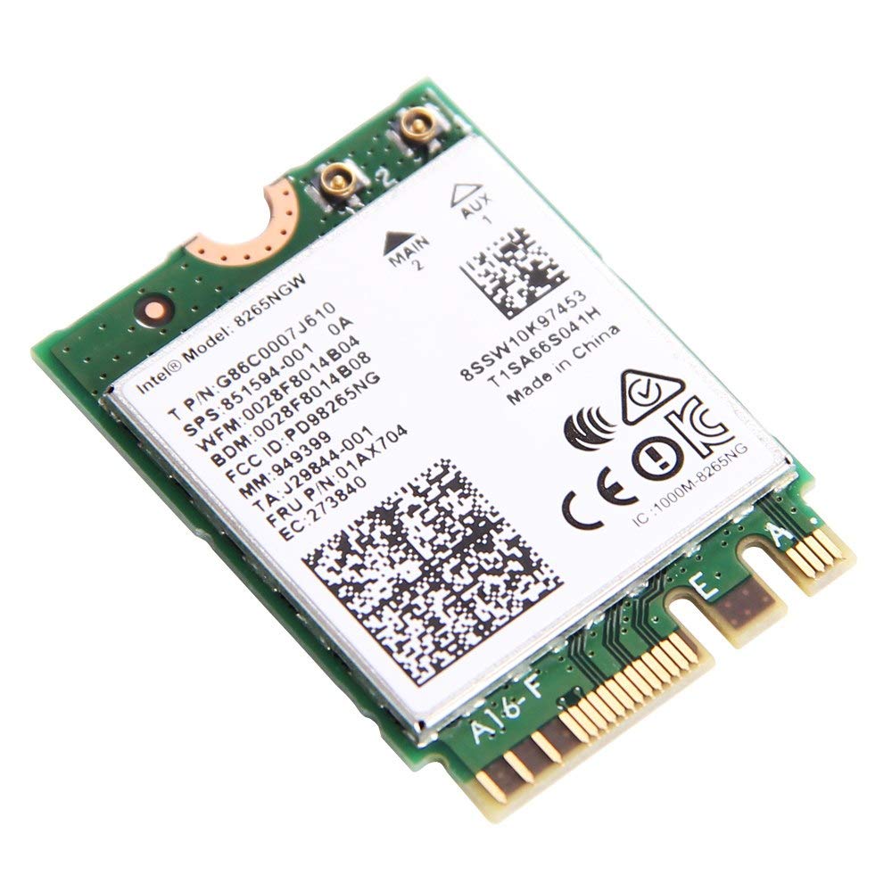 Dual Band Wireless- AC 8265 8265AC NGFF Wifi Card USE FOR Intel 8265 AC AC8265 8265NGW M.2 NGFF 2.4/5GHz Bluetooth 4.2 Wireless WiFi Card 867 Mbps