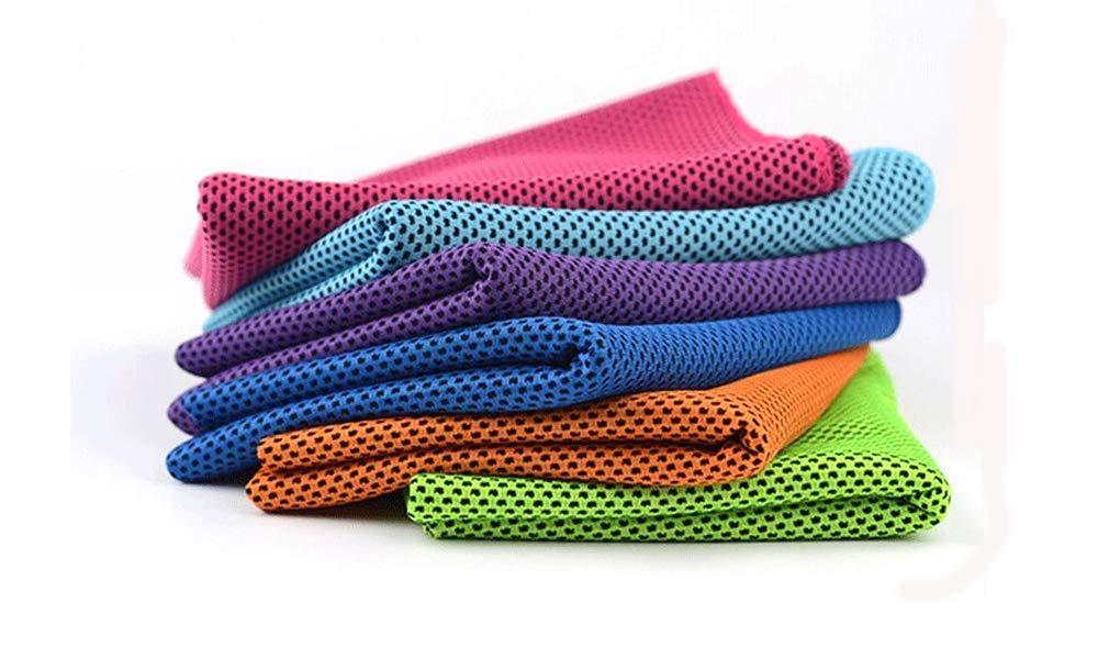 AINAAN Cooling Towel, Microfiber Quick Cooling for Yoga Sport Running Gym Camping Fitness with Handle Bottle(Green)