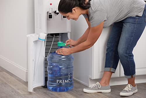 Primo hTRIO Water Dispenser with K-Cup Single Serve Coffee Brewing, Bottom-Loading 2 Temp (Hot & Cold) Water Cooler Water Dispenser for 5 Gallon Bottle, White