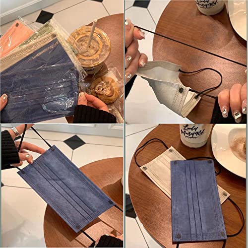 Disposable Face Mask Individually Wrapped,3 Ply Print Masks(5 style,Choose The Size You Need,Adult or Kids/50Pcs or 30 Pcs) (Morandi)