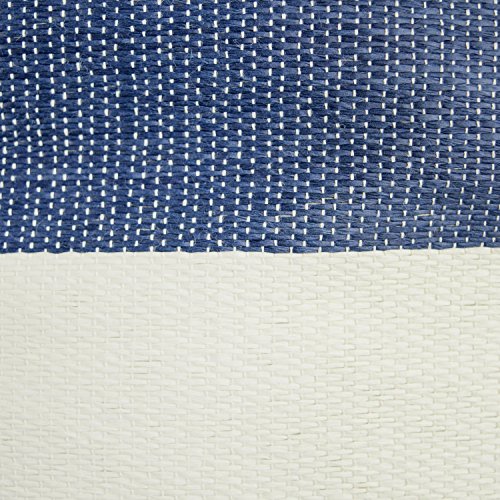 DII Collapsible Laundry Hamper/Storage Basket, Stripe Woven Paper, Nautical Blue Stripe, Large