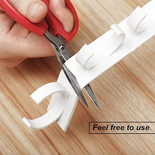 Plastic Kitchen Spice Rack Organizer 20 Spice Gripper Clip Strips Cabinet Door for Spice Containers - 4 Strips, Holds 20 Jars