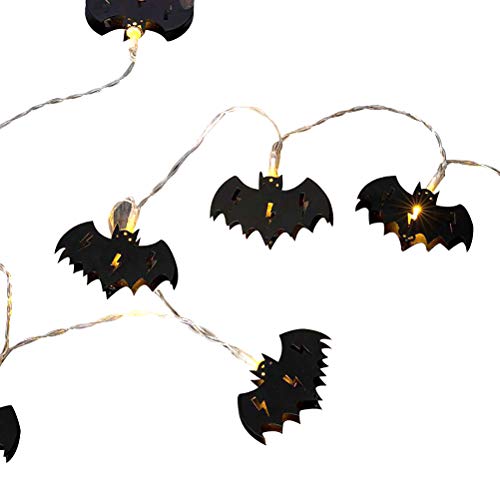 BTSEURY 2 Meter Halloween Bat Light Decorations Bat Shaped Led Light Halloween Decorations Led Lights Halloween Garden Lighting Halloween Lights Outdoor Hanging for Home Indoor Outdoor
