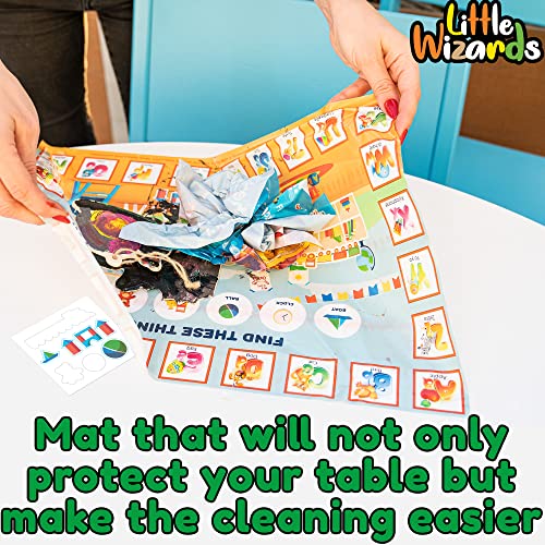 Disposable Placemats for Baby with Stickers - Kids Placemats for Dining Table - Disposable Placemats for Kids That Stick - Toddler Placemats for Dining Table - Baby Placemat Plastic Placemats for Kids