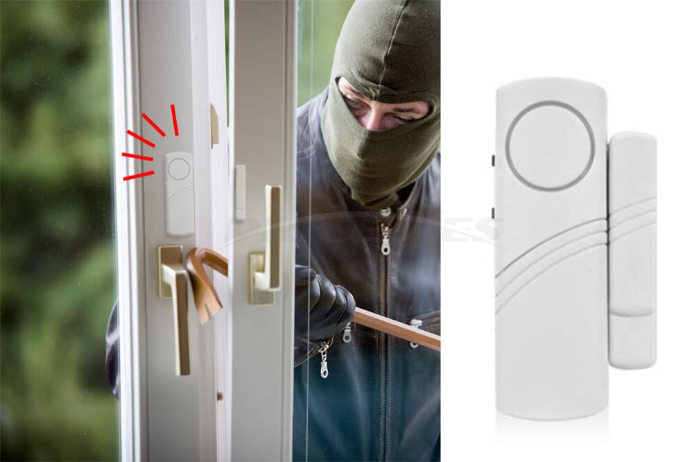 Home Security Alarm System DIY Kit - Magnetic Sensor - Guardian Protector - Window Glass Vibration Security Burglar Alarm for Homes, Cars, Sheds, Caravans, Motorhomes - Price Xes (Set of 10)
