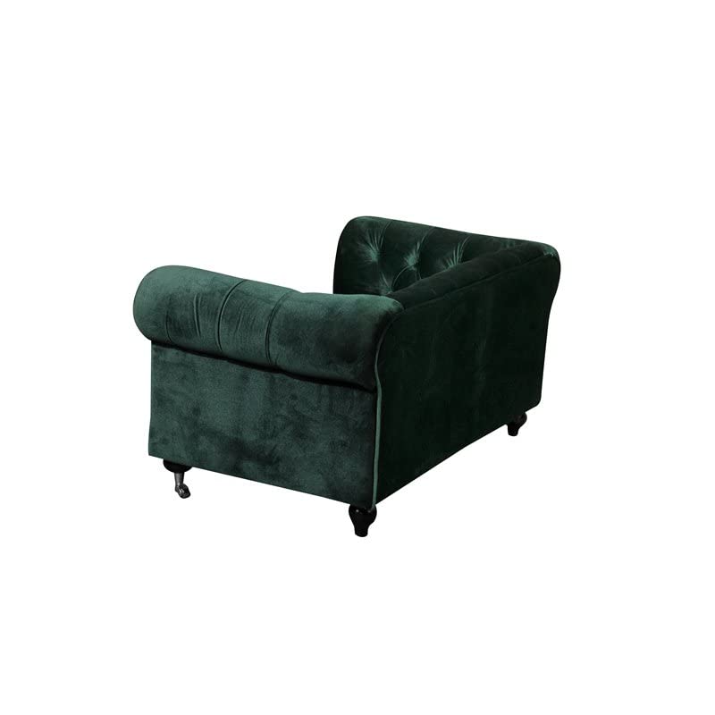 American Home Classic Claire 10" Velvet Upholstered Dog's Sofa in Green