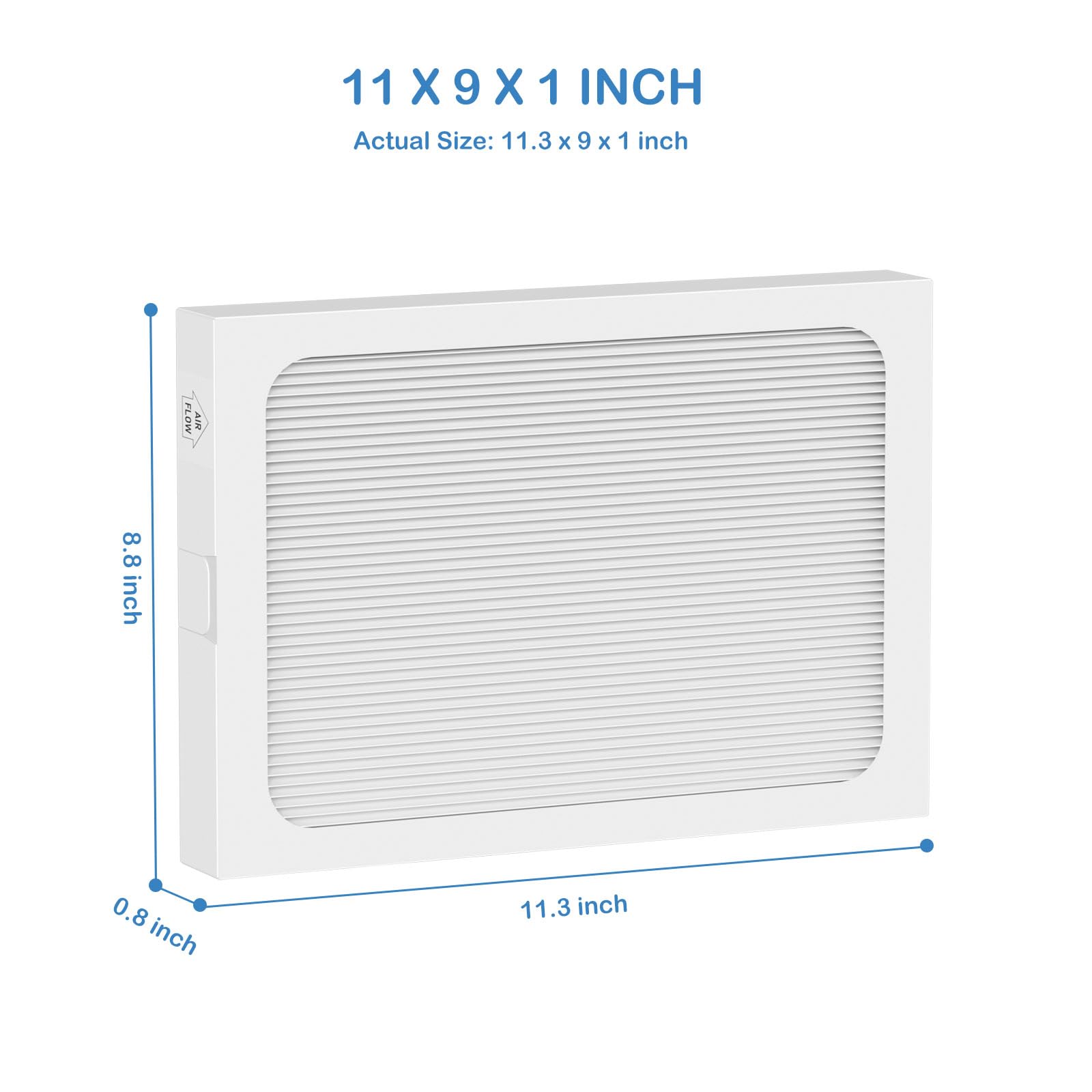 9 x 11 x 1 MERV 13 Replacement Dehumidifier Filter Compatible with Santa Fe Compact70, Ultra70, Element, Compact2, UA 65H dehumidifier Models, 4 Pack