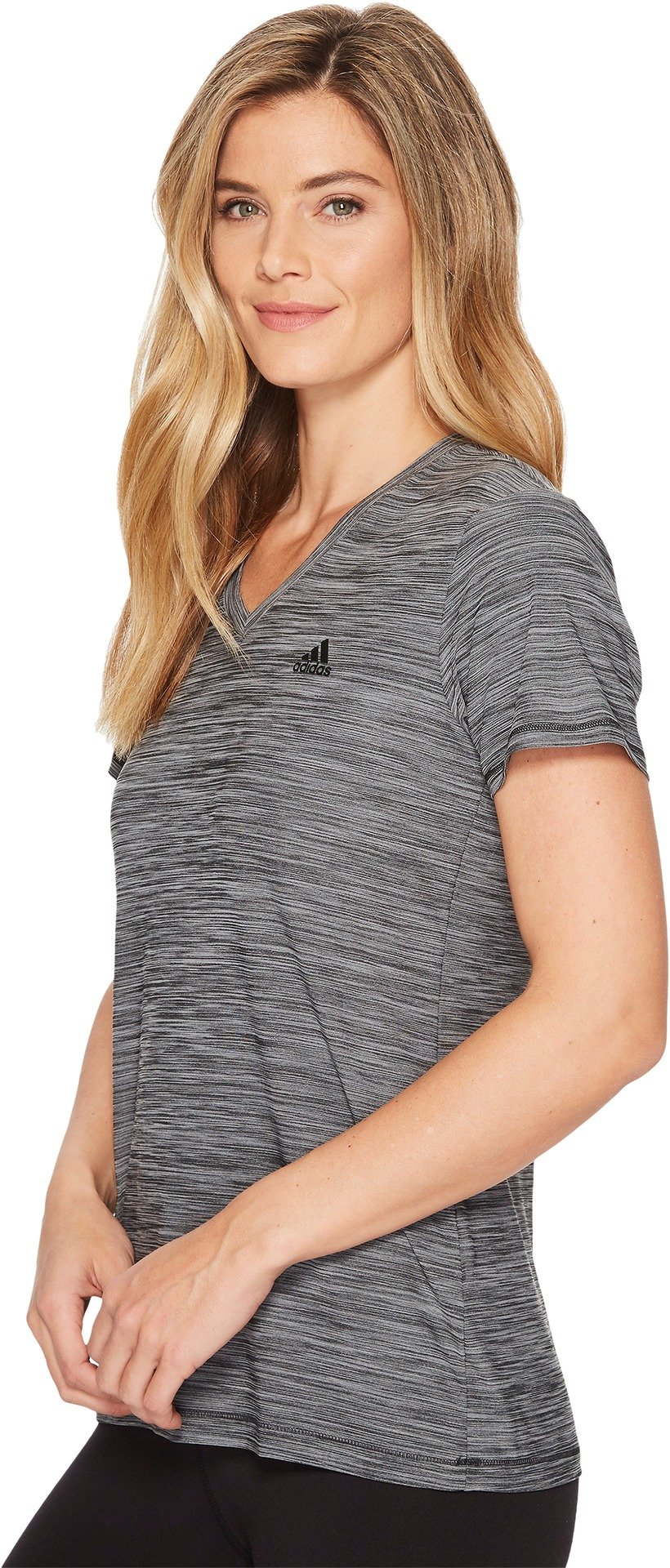adidas Women's Climalite Tech Training Tee, Black/Black, Small