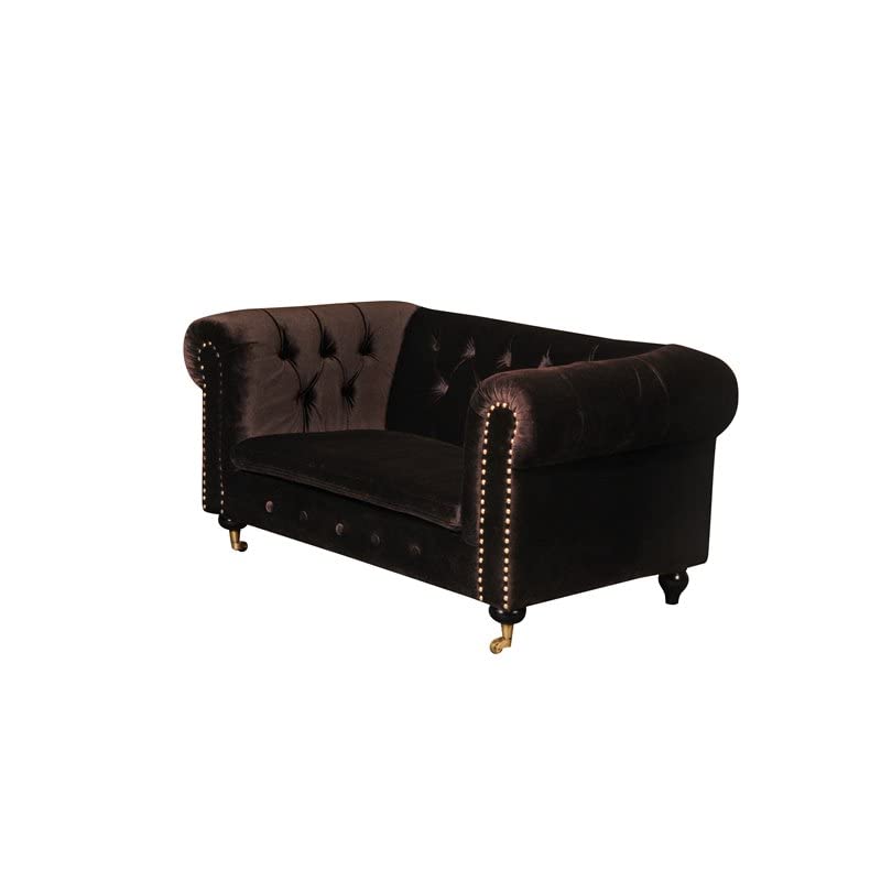 American Home Classic Claire 10" Velvet Dog's Sofa in Gold and Chocolate