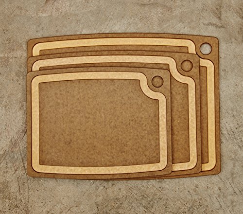 Epicurean Gourmet Series Cutting Board with Juice Groove, 19.5-Inch by 15-Inch, Nutmeg/Natural