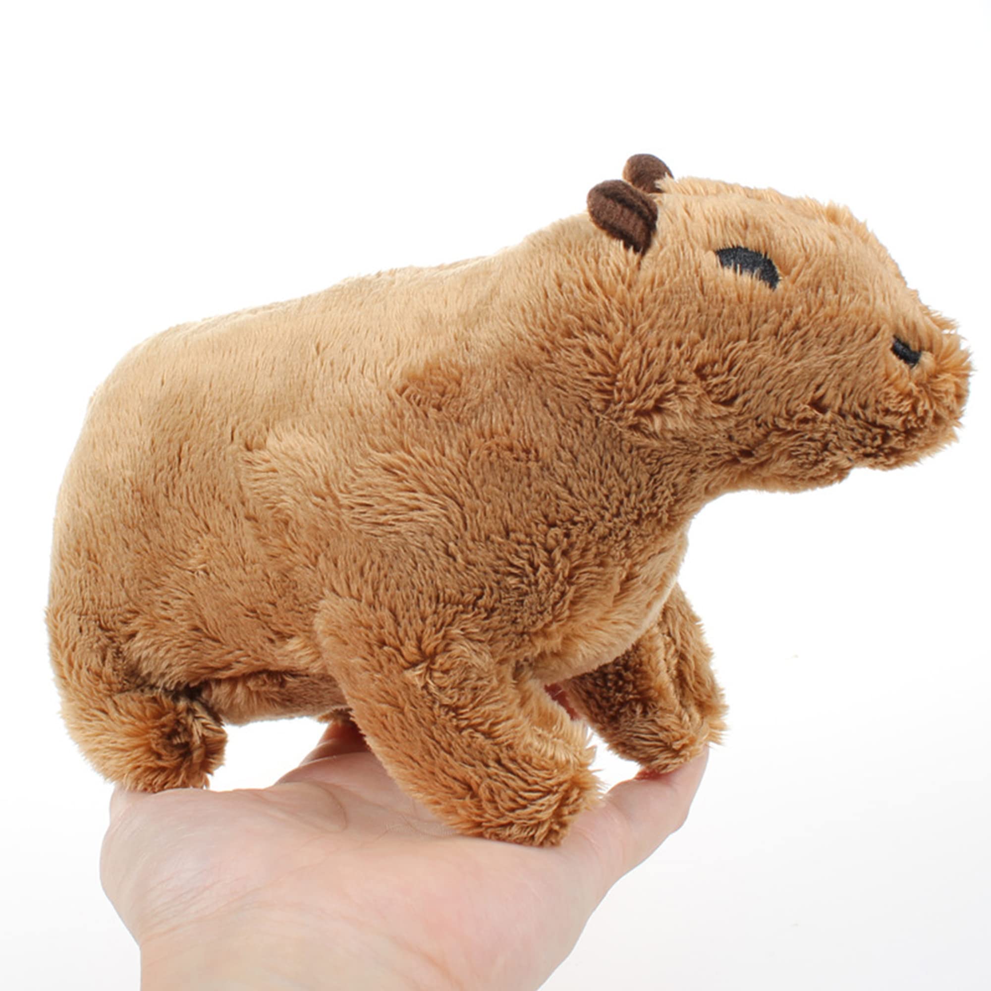 Abawaka 7.9inch Capybara Stuffed Animal Realistic Capybara Plush Toy Simulation Small Otter Plushie Doll Farm Home Decor for Adults Kids (7.9inch)