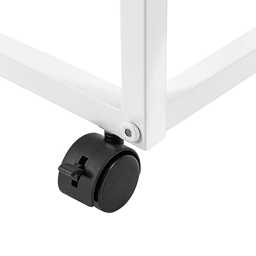 CNCEST 2 Tiers Metal Rolling File Carts, Hanging Files Movable Pull-Out File Cart, With Wheels Metal Carts, For Home Office-White