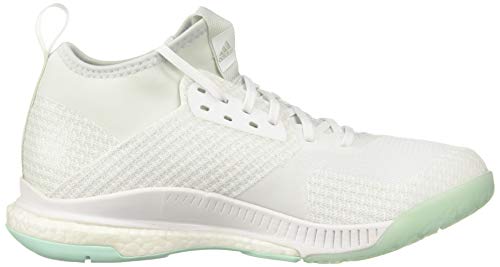 adidas Women's Crazyflight X 2 Mid Volleyball Shoe, White/Blue Tint/Clear Mint, 14 M US