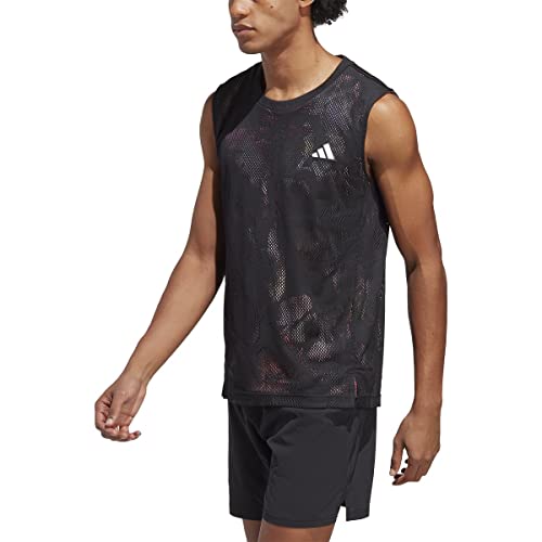adidas Men's Tennis Melbourne Sleeveless T-Shirt, Black, Medium
