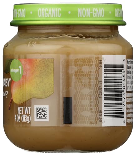HAPPY BABY Organic Stage 1 Pears, 4 OZ