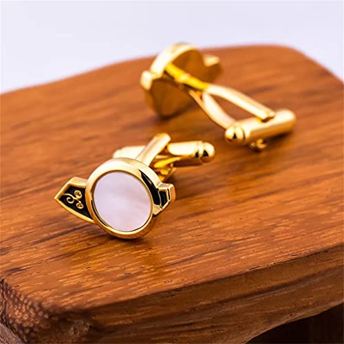ADKHF Cuff Studs Casual French Shirt Tie Clip for Men Tie Business Party Cufflinks Set (Color : A, Size : One Size)