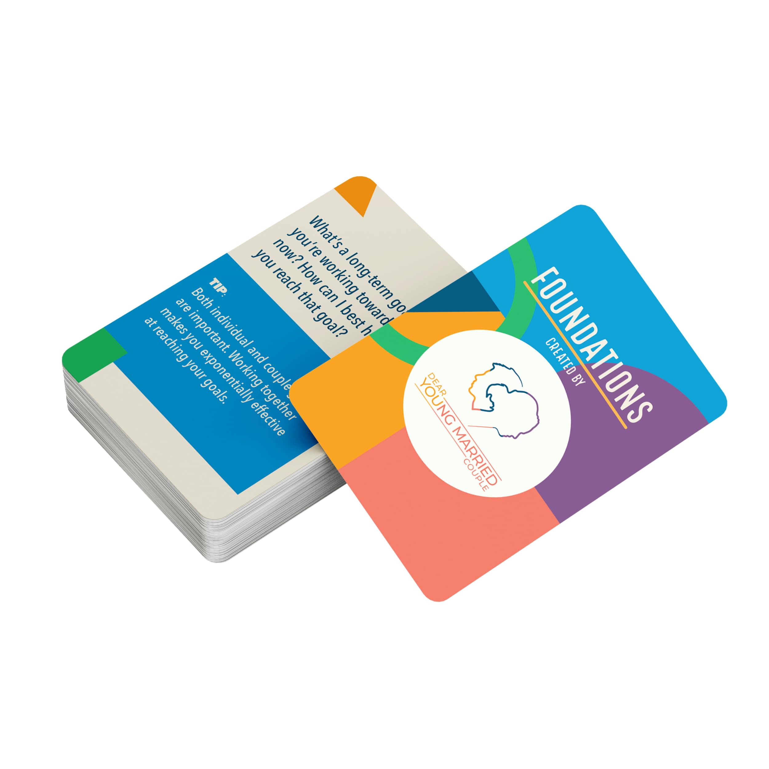 DEAR YOUNG MARRIED COUPLE Foundations Card Deck Conversation Starters - 52 Questions and Tips to Become Connected - Cards Game - Wedding Gift - Road Trip - Get to Know Each Other