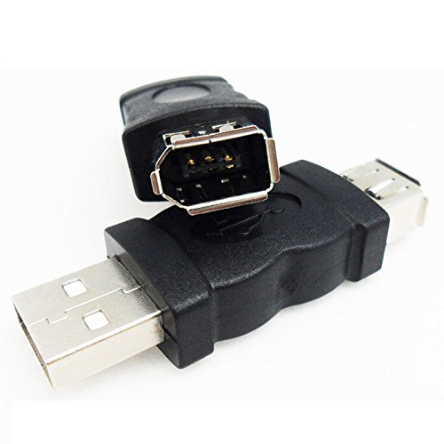 JNSupplier Firewire IEEE 1394 6 Pin Female F to USB M Male Cable Adapter Converter