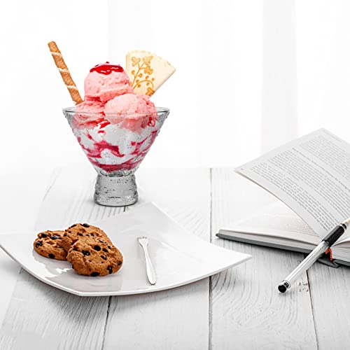 Angoily Glass Dessert Cups Dessert Cups Footed Glass Dessert Bowls Cups Ice Cream Goblets Trifle Tasters Salad Cocktail Glass Appetizer Cups for Pudding Yogurt Cupcake Trifle Bowl