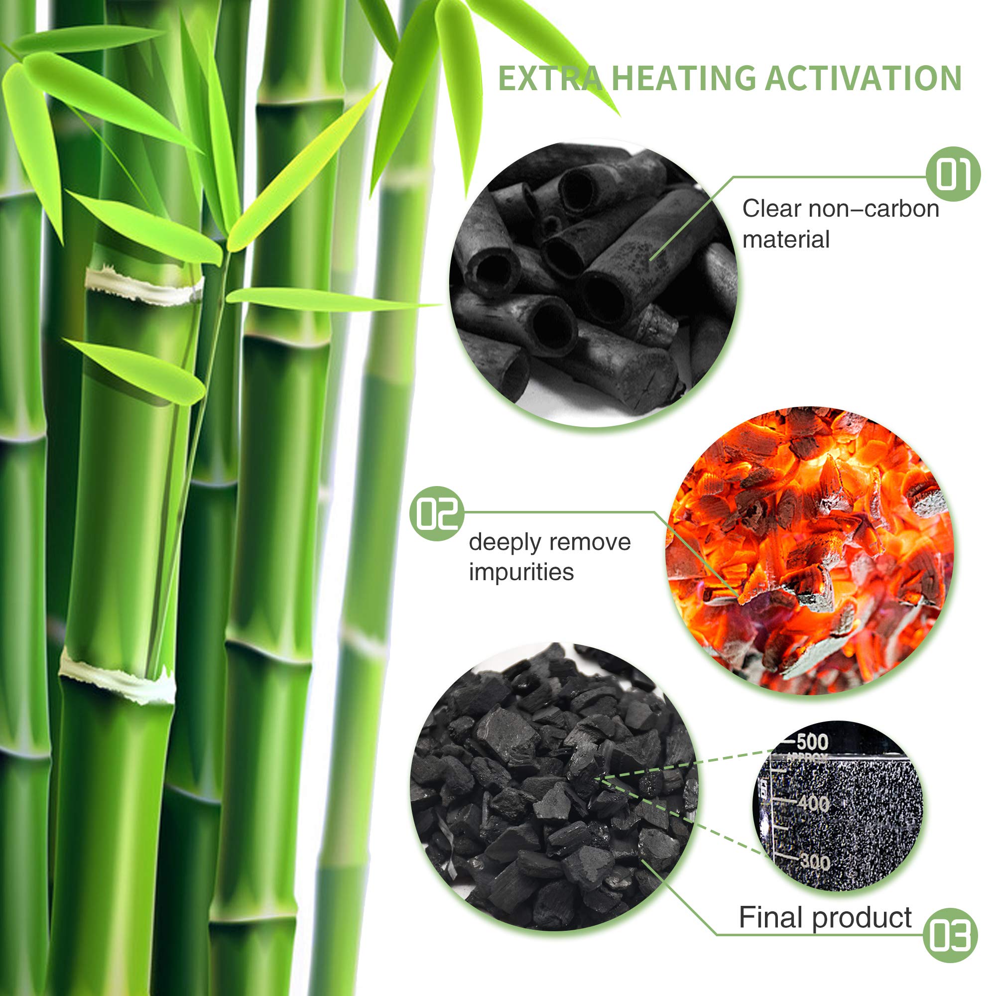 6 Pack Bamboo Charcoal Air Purifying Bag, Activated Charcoal Bags Odor Absorber, Moisture Absorber, Natural Car Air Freshener, Shoe Deodorizer, Odor Eliminators For Home, Pet, Closet