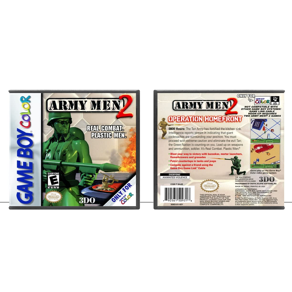 Army Men 2 | (GBC) Game Boy Color - Game Case Only - No Game