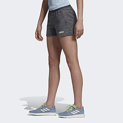 adidas Women's Xpressive Training Shorts, Dark Grey Heather/White, X-Large