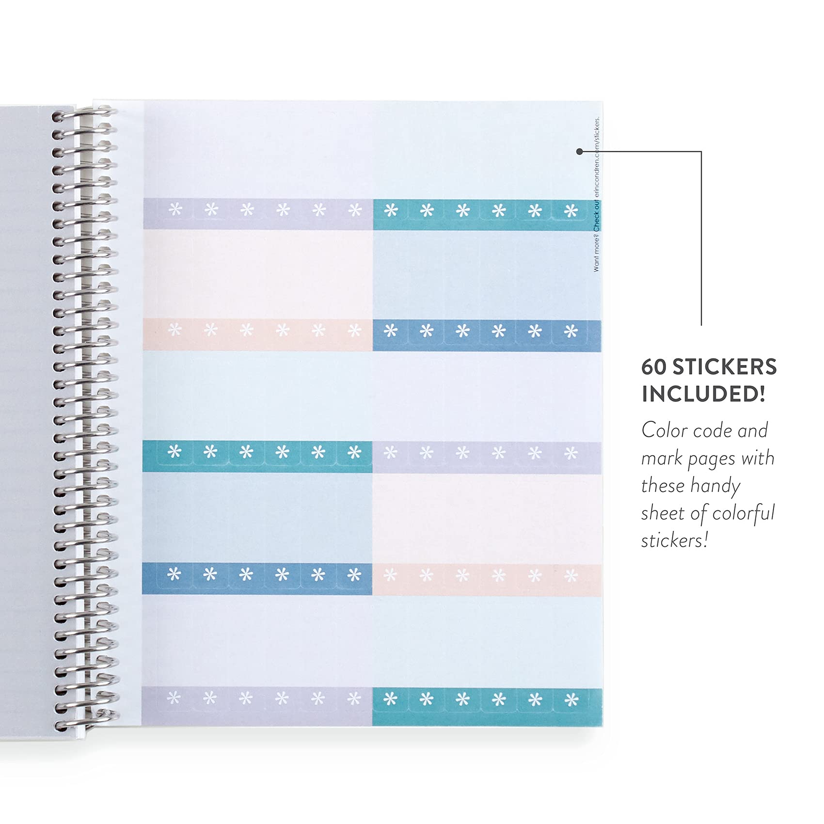 7" x 9" Spiral Bound College Ruled Notebook - Trolls Friendship. 160 Lined Page Note Taking & Writing Notebook. 80Lb Thick Mohawk Paper. Stickers Included by Erin Condren.
