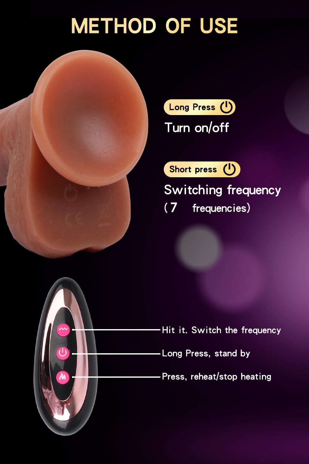9.2 inches Hidden Packing Silicone Suction Cup Realistic Classic Dick Wand with Strong Suction Cups for Men and Women or Men's and Women's Games-13
