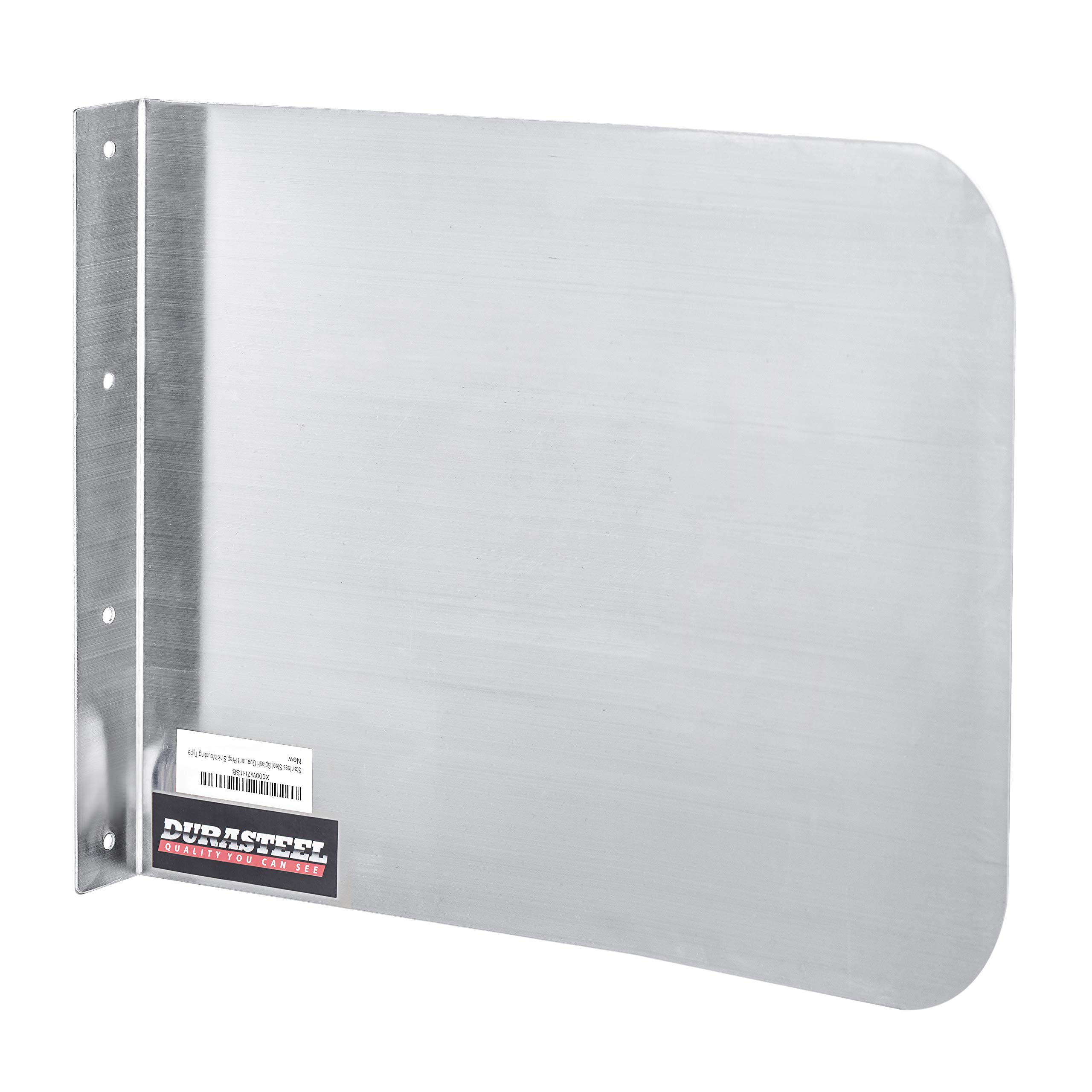 DuraSteel Stainless Steel Splash Guard-15" x 12" Wall Mount Commercial Shield Kitchen Safety & Hygiene Cooking Splatter Screen-Ideal for Hand, Prep, Utility Sink, Silver