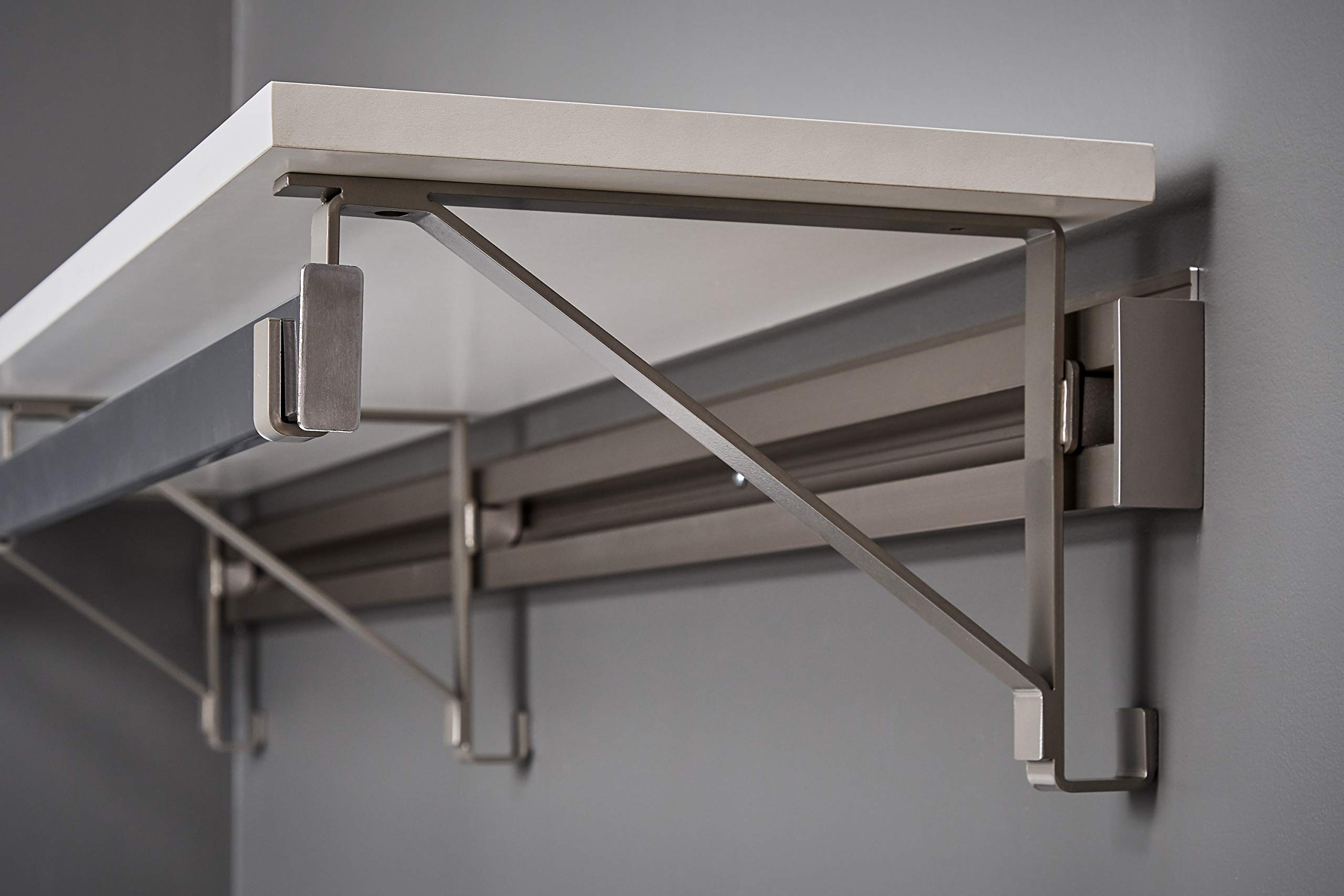Arrange a Space 52" Long Single Hang/Shelf Kit Laundry Storage, White