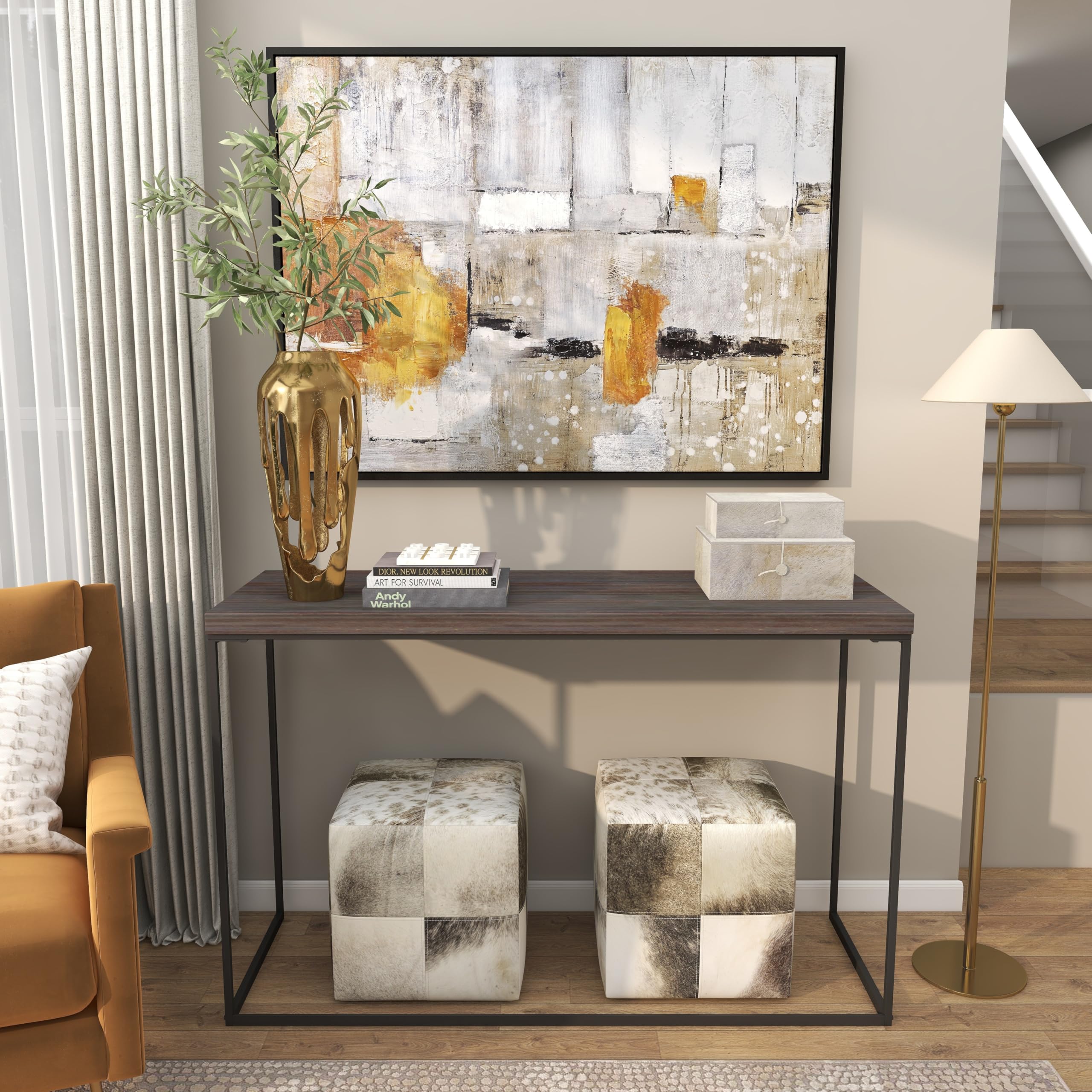 Deco 79 Marble Tic Tac Toe Game Set with Gold Inlay, 6" x 6" x 1", White