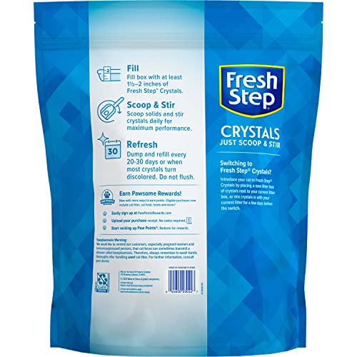 Fresh Step Crystals Cat Litter, Ultra Lightweight and Absorbing, 16 lbs total, (2 Pack of 8lb Bags)