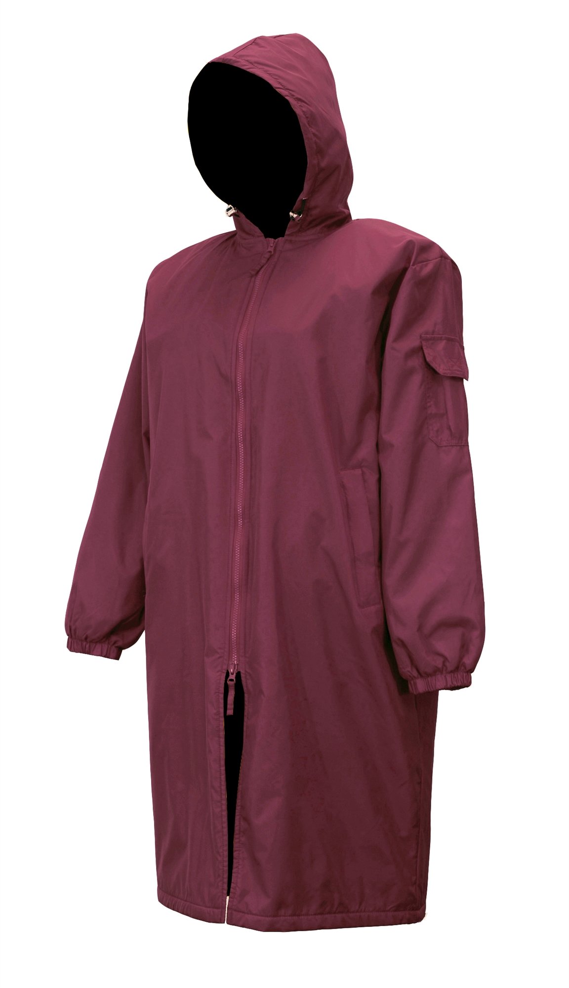 Adoretex Unisex Swim Parka Water Resistant Warm Coat Water Sports Swim Parka for Adults & Kids-PK005-Maroon/Black-AS