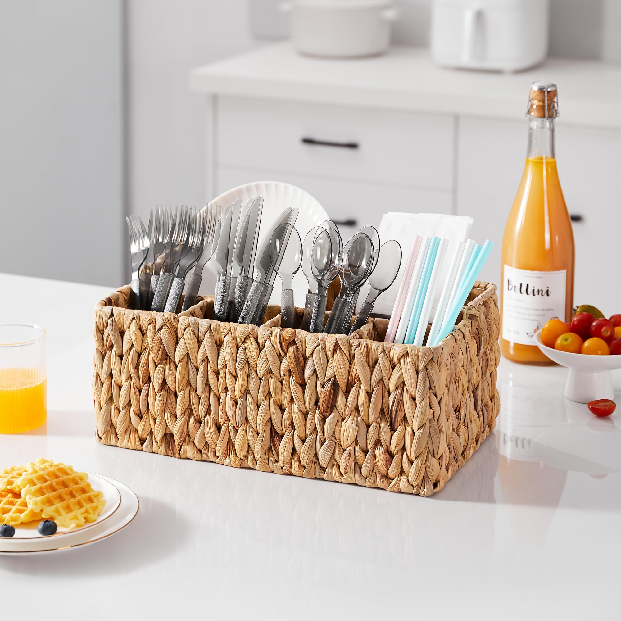 Berdeng Utensil Caddy, Utensil Basket for Table,Napkin and Utensil Holder, Silverware Caddy, Cutlery Holder, Utensil Holder for Party, Picnic Caddy for Plates and Utensilsā¦