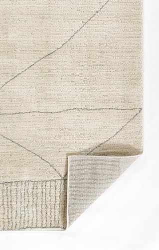 Momeni Rugs WREN 2 Area Rug, 5'3" X 7'3" Ivory Carpet for Living Room, Bedroom, Hallways, Bathroom, and Home Office