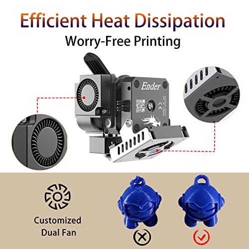 Creality Sprite Direct Drive Extruder Pro Kit, All Metal Extruder Upgrade Kit for Ender 3/Ender 3 v2/Ender 3 Pro/Ender 3 Max 3D Printer,Dual Gear Dual Fan Design,Support BL Touch/CR Touch