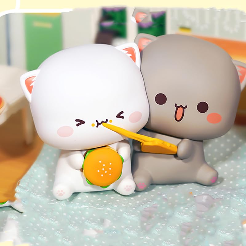 Mitao Cat Series 4 Blind Box Figures Action Random Popular Collection Cute Model Birthday Gift Guess Blind Bag Desktop Ornaments Doll（8 Pack）