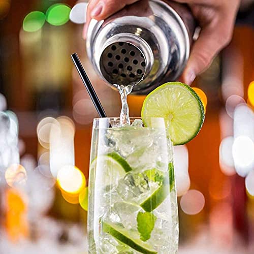 Aolzg Cocktail Shaker, 18oz Martini Shaker, Cocktail Stainless Steel Wine Shaker with Strainer and Lid Top,Drink Shaker, Martini Shaker and Strainer, Cocktail Shaker Set, Shakers Bartending,(550ml)