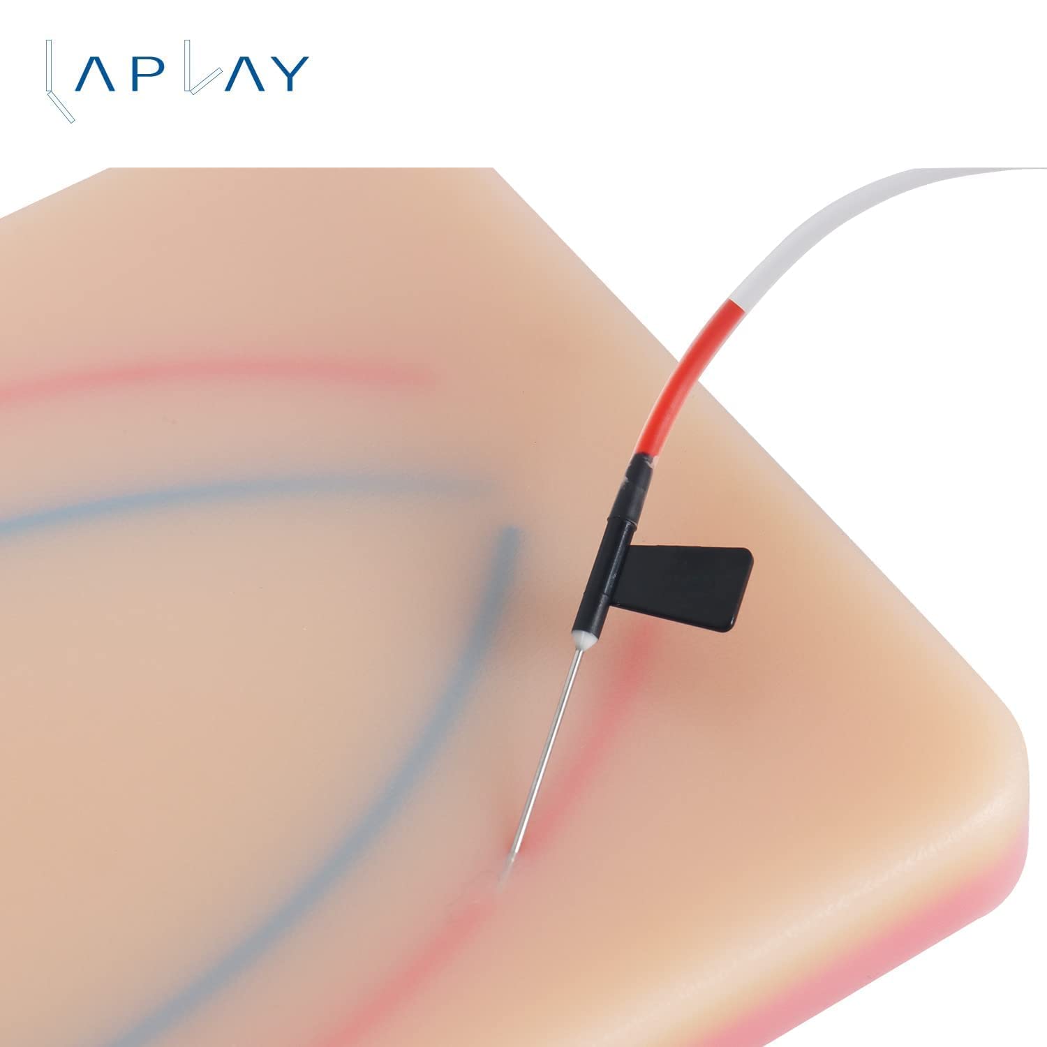 LAPLAY IV Injection Training Pad Model, 4 Veins Imbedded 3 Skin Layers, Reusable and Durable for Doctors, Nurses, Veterinarians Practice Injection