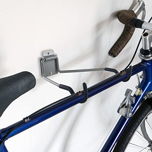 Stalwart Bike Wall Mount Set of 2 - EVA Foam Padded Bicycle Hooks - Flip-Up Garage Bicycle Rack Pair with 50lbs Capacity Each (Pack of 1)