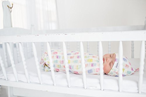 Large Premium Knit Baby Swaddle Receiving Blanket "Summer" by Copper Pearl