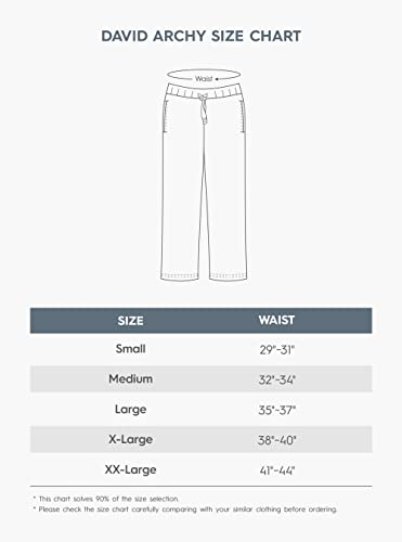 DAVID ARCHY Men's Soft Cotton Pajama Bottom Comfy Knit Pajama Long John Lounge Sleep Pants for Men 2 Pack (XL, Black/Navy Blue)