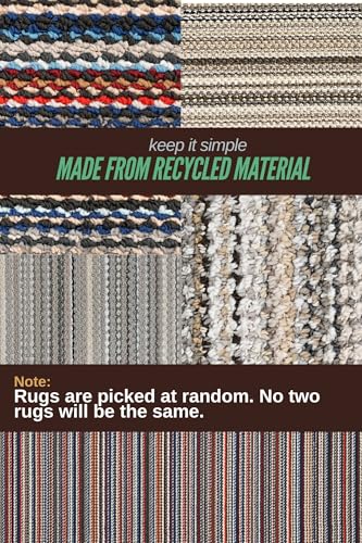 Garland Rug Carnival Stripe Assorted Earth Tone 12'x12' Modern Stain Resistance Area Rug