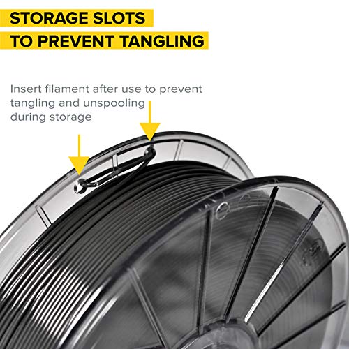 StanceMagic Black 3D Printer Filament 1.75mm PLA for 3D Printers, FDM Printers, 3D Pens, 0.8kg (1.75lbs) Pack