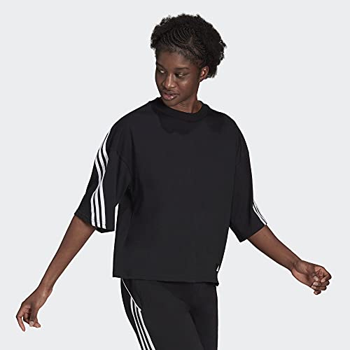 Adidas Women's Future Icons 3-Stripes Tee, Black, Large