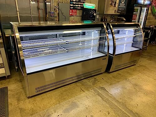 EMKK 18 Cu.Ft. 47.2''L Commercial Countertop Refrigerator, Display Refrigerator Pastry Display Case w/LED Lighting Automatic Defrosting Air-cooling Rear Sliding Door for Cafe Restaurant, ETL Certified